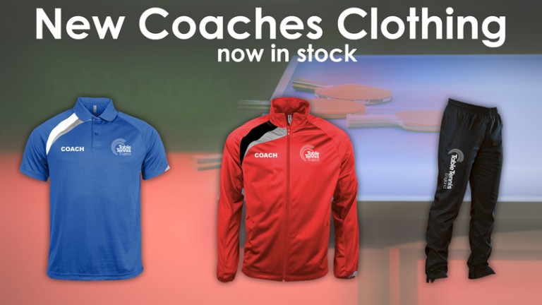 New range of coaches’ clothing launched – Table Tennis England